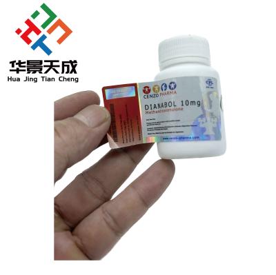 China Methandrostendlone 10mg 100Tablets  Hologram custom pill bottle labels for sale