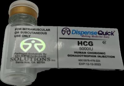 China Hcg 50000 Iu Hologram Small Medicine Bottle Labels Customizable PAPER/PET/PVC Material for sale
