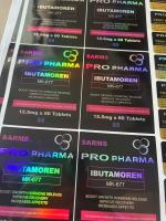 China MK600 Oral 60 Tablets Labels Hologram Material U FOR Aluminum Zip Lock Bags for sale