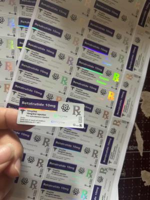 China Reta  trutide 30mg 2ml injection vial labels for subcutaneous injection for sale