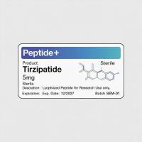 China GHRP6 5MG  2 MLBottle Label  Sticker Printing For Peptide powder labels for sale