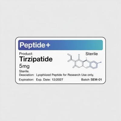 China GHRP6 5MG  2 MLBottle Label  Sticker Printing For Peptide powder labels for sale