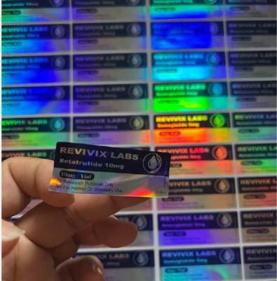China Reta trutide 10mg customized logo and design 3ml vial labels for sale