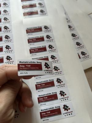 China Wolverine 2ml Glass And Plastic Bottle Labels for sale