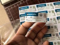China Demorphin 5mg Labels Little Glass Vial Labels for sale