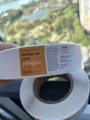 China Test Cyp250 10ml Glass Vial Labels With Roll for sale
