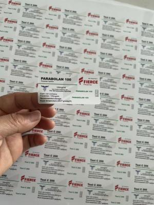 China Parabolan 100 Mg Strong Adhesive Labels For 10ml Glass Vials for sale