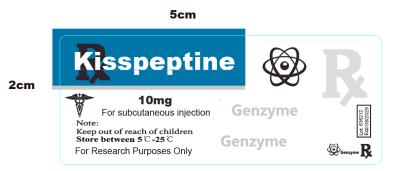 China kisspeptine 10mg sticker labels Siliver  PET peptide vial labels with your own design customized for sale