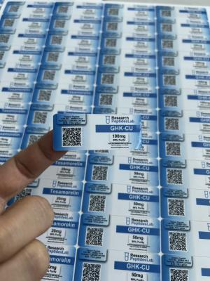 China GHK-CU 10mg Pvc Self Adhesive Labels for sale