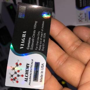 China Vigra 100mg customized design plastic bottle labels for sale
