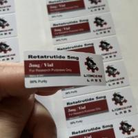 China Retatrutides  5mg White Pvc Small Vials Labels for sale