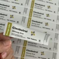 China Clenbutrol 40mcg 100 Tablets  Customized Design Pvc Materail Labels for sale