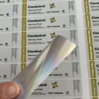 China Clenbutrol 40mcg 100 Tablets  Customized Design Pvc Materail Labels for sale