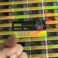 China Test Enanthate 250mg Gold And Black Laser Materail labels for sale