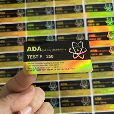 China Test Enanthate 250mg Gold And Black Laser Materail labels for sale