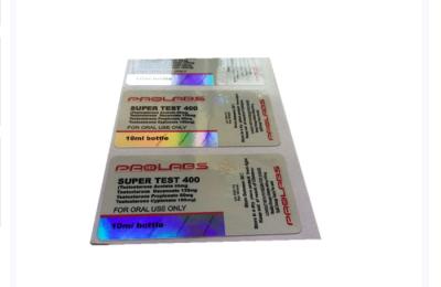 China Hologram Super Test 400 Injection Custom Vial Labels , vial Vial Labels For Prolabs for sale