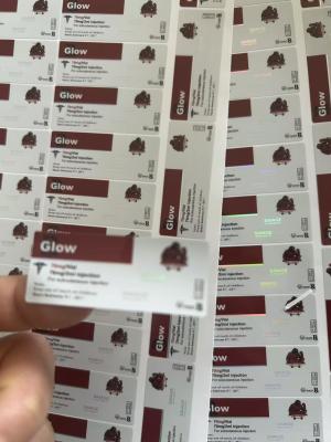 China Glow 70mg Pvc Self Adhesive Peptide Vial Labels for sale