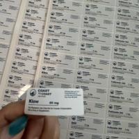 China Klow 80mg PVC Strong Glue 3ml Vial Labels for sale