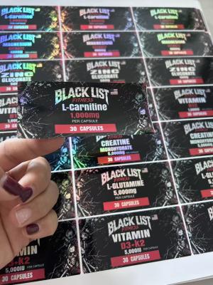 China L-GLUTANIKE 5000mg 30 capsules plastick bottle labels for sale