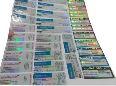 China Hologram Adhesive vial Vial Labels For Injetion Vial And Oral Bottles for sale
