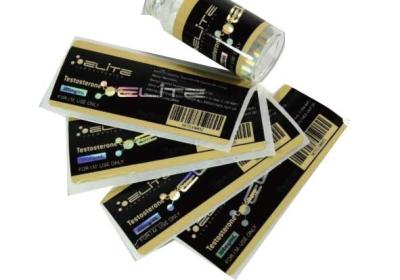 China Pharma Lab Peel Off Medicine Bottle Label Metallic Printing For Injection Vials for sale