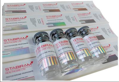 China Pharma Lab Hologram Laser 10ml Vial Label Stickers With Glossy Finish for sale