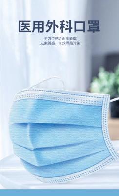 China Disposable Antibacterial 3 Ply Full Earloop Medical Face Masks for sale