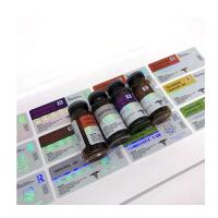 China Silver Foil Metallic Printing Glass Vial Labels For Laboratory Injection Multiple Dose Vial for sale