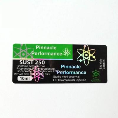 China Laboratory Glass Vial Labels Custom Size Waterproof For sust 250MG for sale