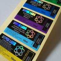China Custom Printing Hologram 10ml vial Glass Vial Labels for sale