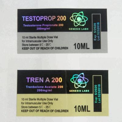 China OEM Printing PET Pharmaceutical 10ml Glass Vial Labels for sale