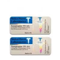 China Hologram Embossing Pharmaceutical Glass Vial Labels for sale