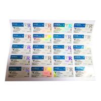 China Pharmaceutical 10ml Glass Vial Hologram Sticker Labels for sale