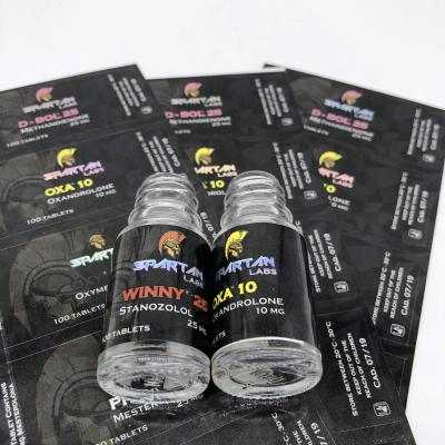 China Black Printing 60*30mm 80gsm Paper Glass Vial Labels for sale