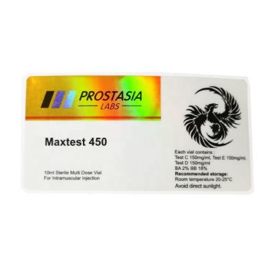 China Pantone Color Prostasia Maxtest 450 10ml Vial Labels for sale