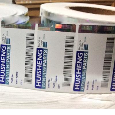 China Holographic Laser PET Film 10ml vial Bottle Labels for sale