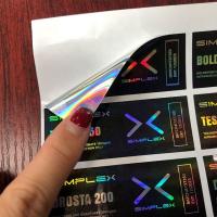 China Holographic 10ml Vial Labels 60x30mm For vial Bottle for sale