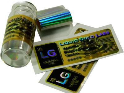 China Liquid Gold Lab Laser 10ml Vial Labels For vial for sale