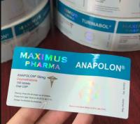 China Maximus Pharma 10ml Vial Labels And Boxes For Boldenone Undecylenate USP 250mg/ml for sale