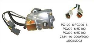 China Komatsu PC200-6 PC220-6 Throttle Motor 7834-40-2000 7834-40-2002 Excavator Engine Control Actuator for sale