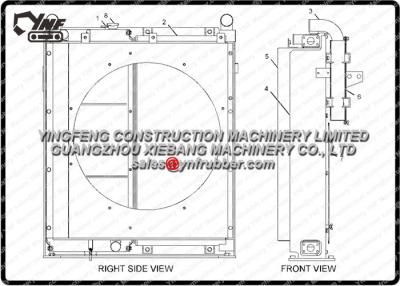 China 2364430 Aluminium Radiator for 320C Excavator Heavy Equipment Cooling System for sale