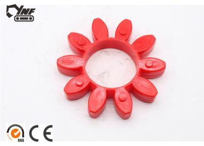 China Excavator Engine Parts Jaw Coupling Spider GR28 GR38 High Elasticity Wear Resistant Red for sale