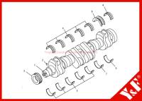 China Komatsu Excavator Crankshaft Assy 6735-01-1310 6732-31-1211 Gear for PC200-7 PC210-7 for sale