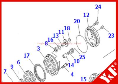 China Komatsu BR210 BR200 Excavator RV Gear Assy TZ263B1104-00 TZ263B1204-00 Flange Kit for sale