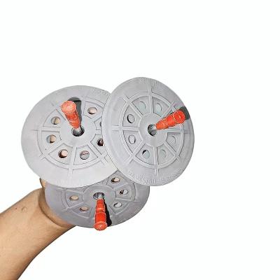 China Red Cap 80MM Fixed Disc Hammered Concrete Plastic Insulation Anchors 1.12KN Capacity ISO9001 Certified for sale