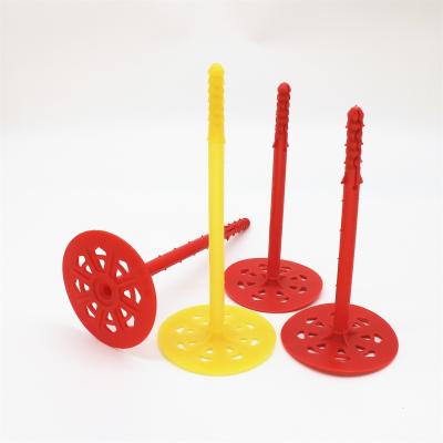 China 10MM PP Gas Gun Insulation Nail Anchors for House Wall - ISO9001 Certified (White/Yellow/Red) for sale
