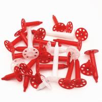 China 50MM HDPE Plastic Insulation Nail Anchor - High Load Capacity, ISO9001 Certified (White/Black/Red/Yellow/Grey) for sale