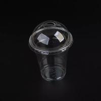 China 100% Biodegradable PLA Cups 12oz Eco Friendly Clear Milk Tea Jelly Cups with Lids for sale
