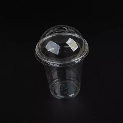 China 100% Biodegradable PLA Cups 12oz Eco Friendly Clear Milk Tea Jelly Cups with Lids for sale