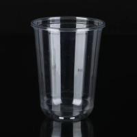 China Disposable Recycled PET RPET Cupsmall Clear Plastic Tableware For Tea Juice Fruit With Lid for sale